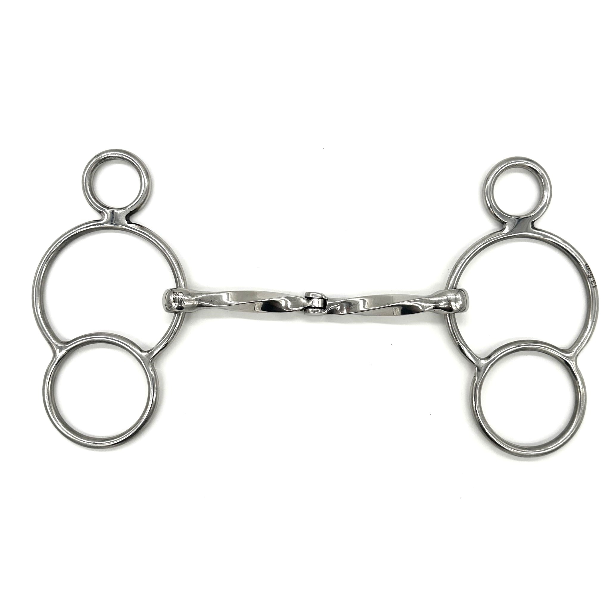 2 Ring Bit with Twisted Hinge Mouthpiece - AJR Sport – AJR SPORT LLC