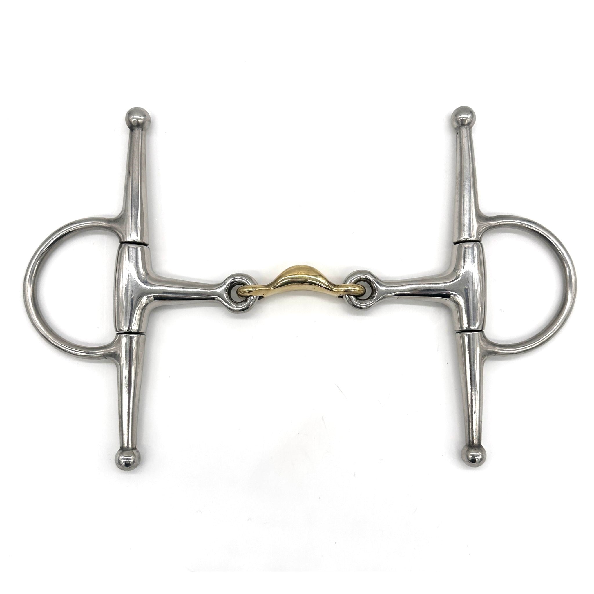 Double Jointed Brass Quarter Moon Full Cheek Bit – AJR SPORT LLC