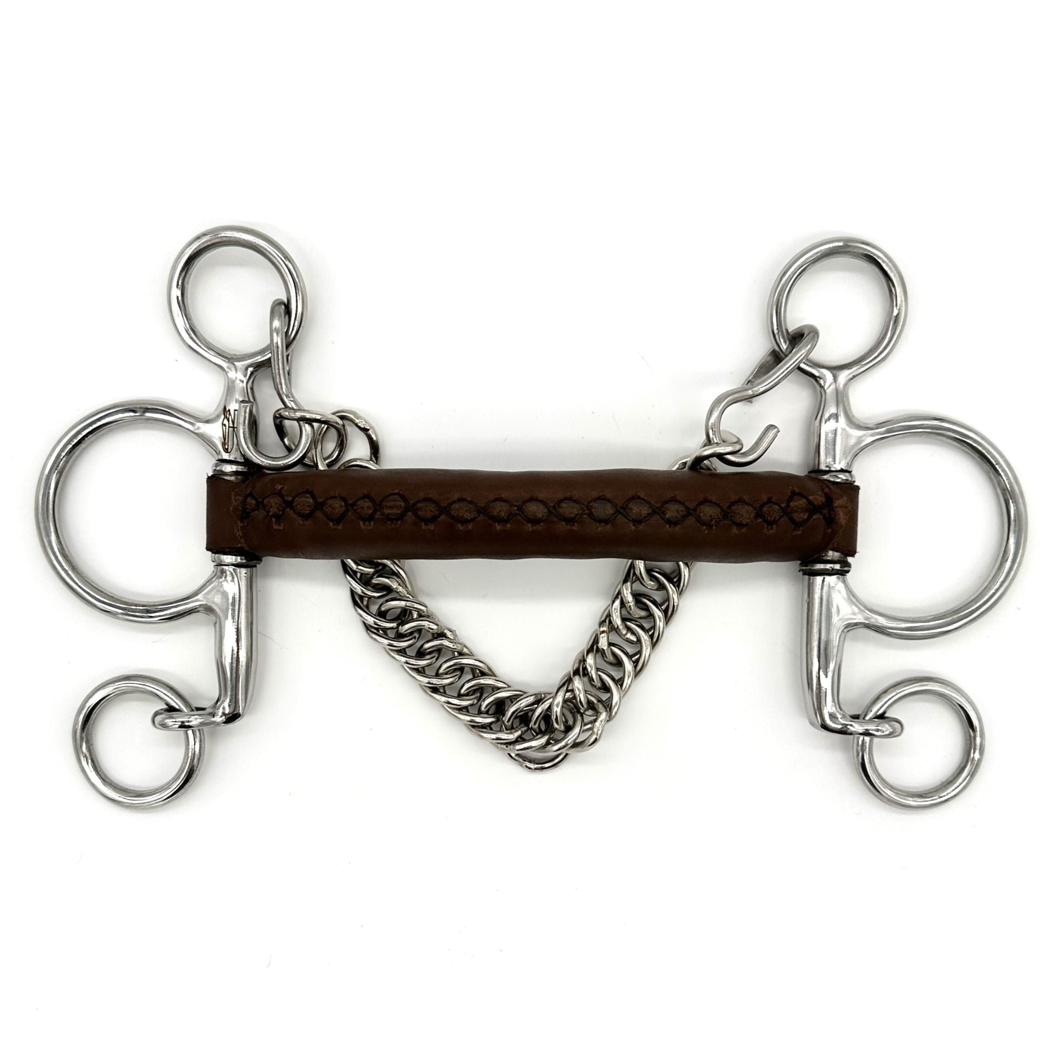 Pelham Bit with Leather Mouthpiece - AJR Sport – AJR SPORT LLC